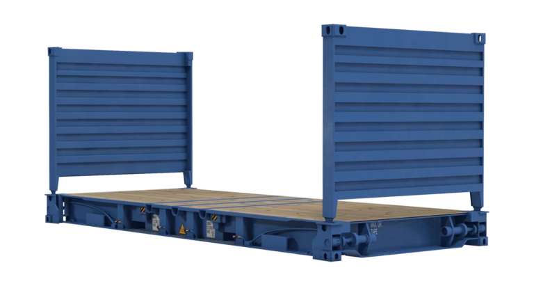 Buy 20ft Flat Rack Shipping Container Online - Intermodal Equipment
